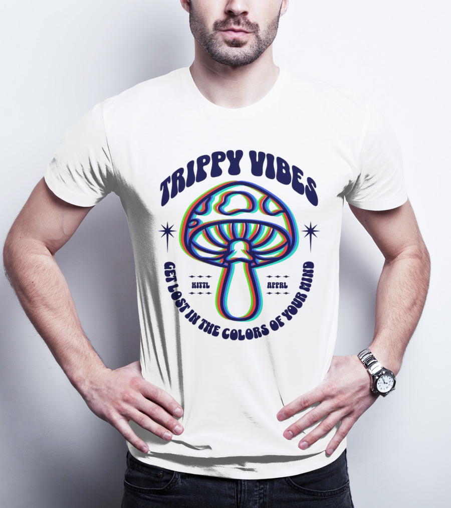 Trippy Vibes Mushroom Get Lost In The Colors Of Your Mind T-Shirt