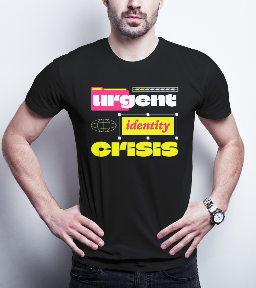 Urgent Identity Crisis Folder Globe T-Shirt