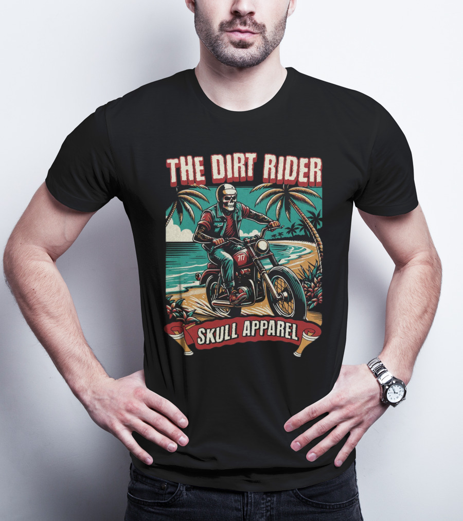 The Dirt Rider Skull Apparel 177 Beach Motorcycle Adventure T-Shirt