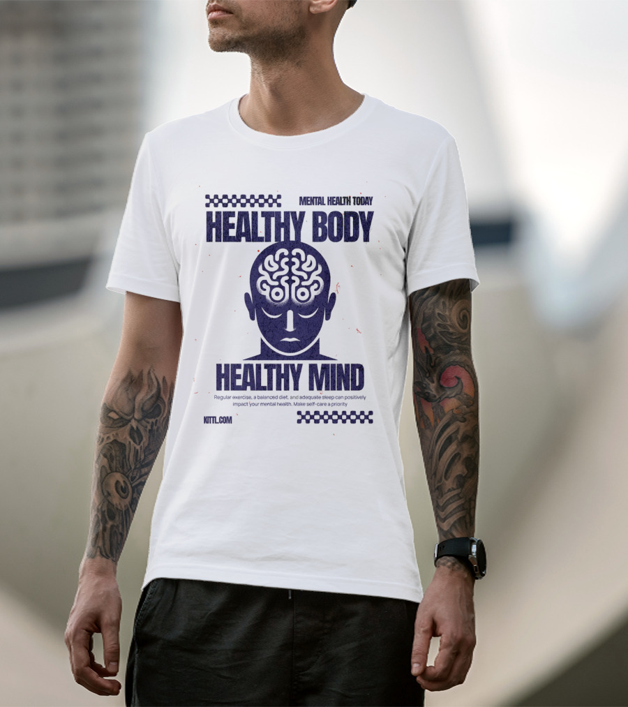 HEALTHY BODY HEALTHY MIND VINTAGE MENTAL HEALTH TODAY T-Shirt