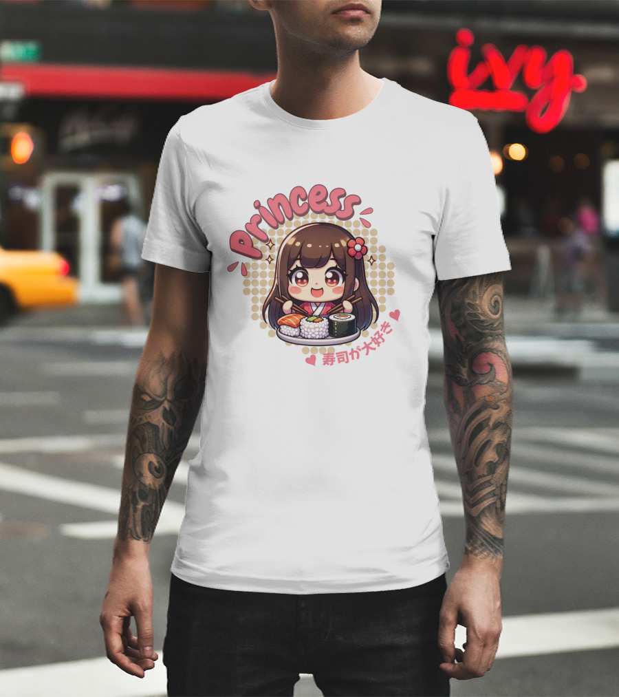Princess Sushi Japanese Girl Cute T-Shirt