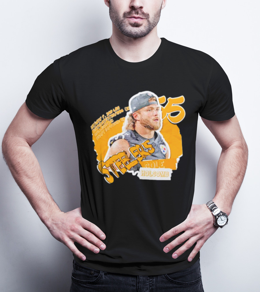 Steelers Football Cole Holcomb 55 Weight 240 Lbs Height 6'1 T-Shirt