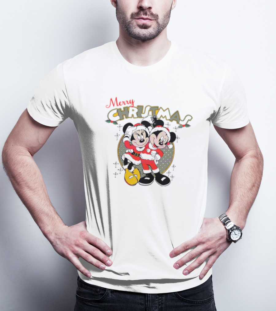 Merry Christmas Mickey And Minnie Disneyland Holiday Magic T-Shirt