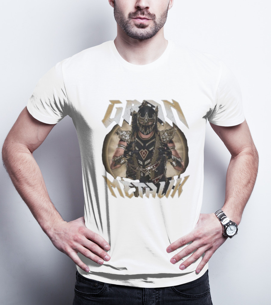 Gran Metalik Wrestling Masked Warrior Pose T-Shirt