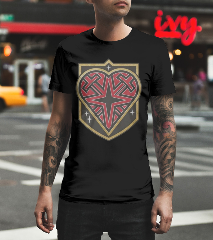 Vegas Golden Knights Texas Heart Star T-Shirt