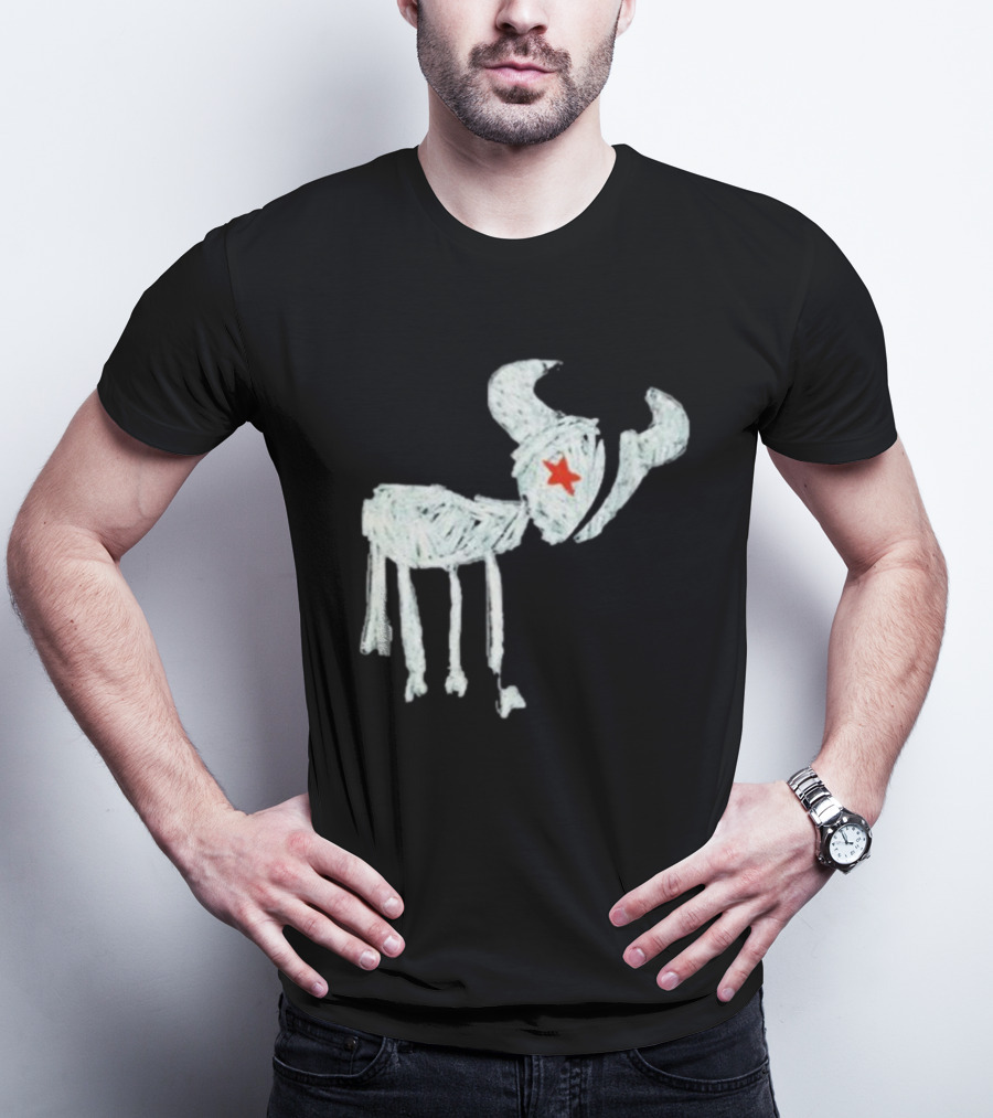 Wearetexans For All The Texans Bull Icon With Red Star T-Shirt
