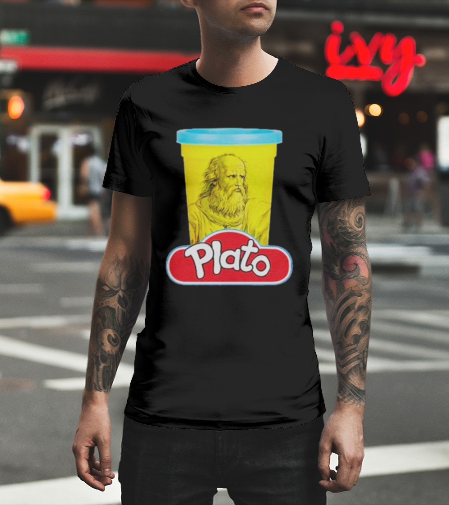 Plato Philosopher Meets Play Doh Parody Mashup T-Shirt