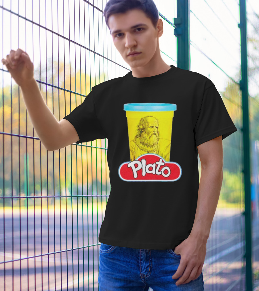 Plato Philosopher Meets Play Doh Parody Mashup T-Shirt