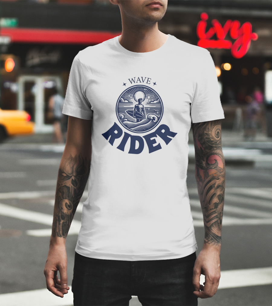 Wave Rider Surfing Vintage T-Shirt