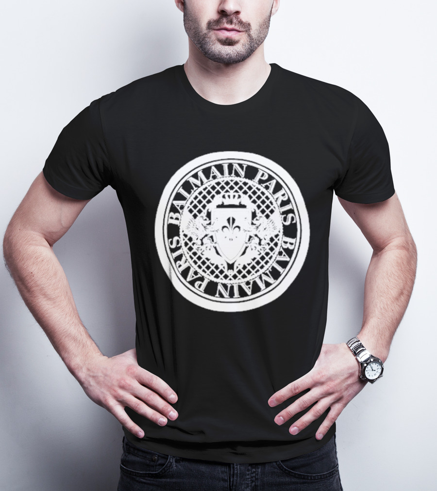 Balmain Paris Crest Emblem Coin T-Shirt
