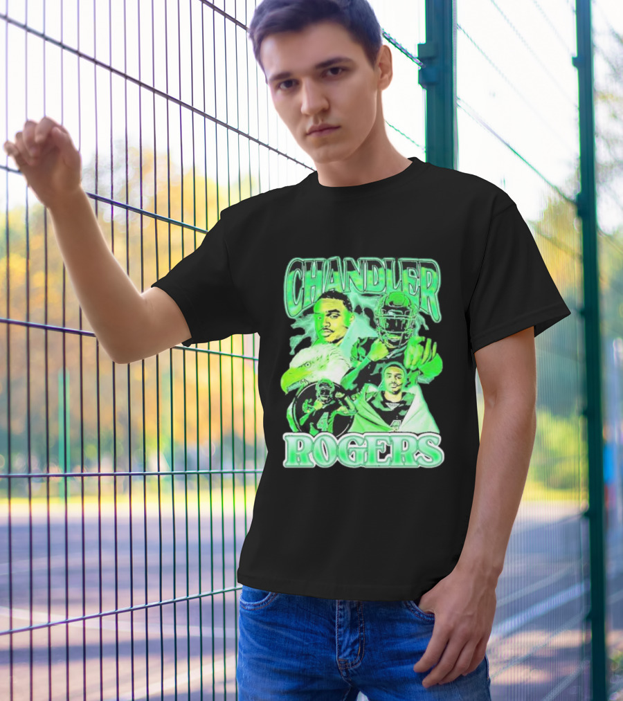 Chandler Rogers Vintage Lightweight Football Eagle Green T-Shirt