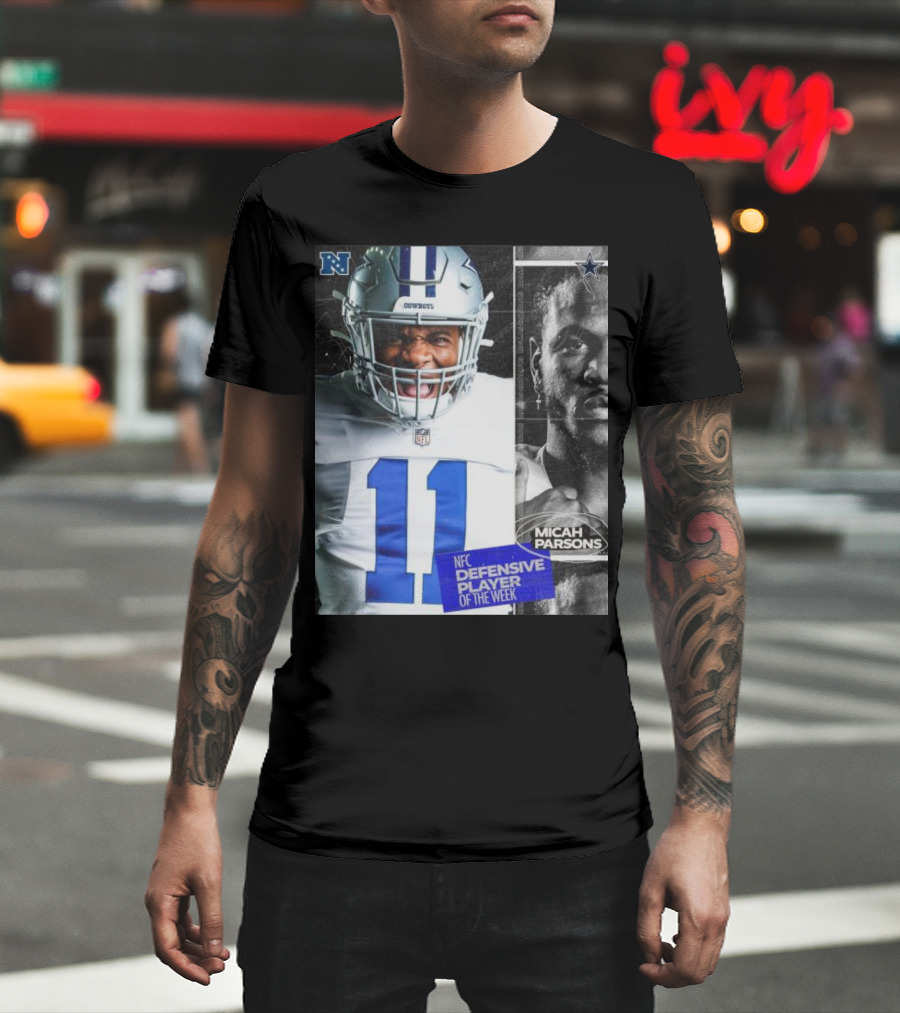 Dallas Cowboys 11 Micah Parsons NFC Defensive Player Of The Week T-Shirt