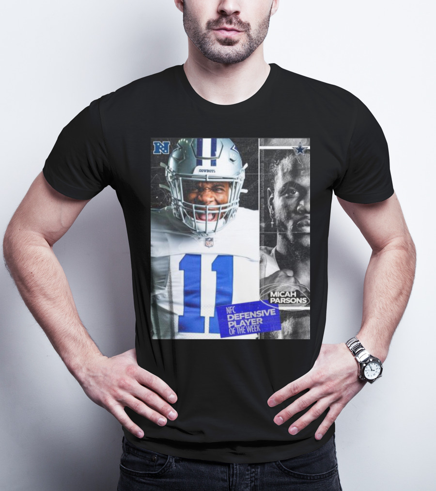 Dallas Cowboys 11 Micah Parsons NFC Defensive Player Of The Week T-Shirt