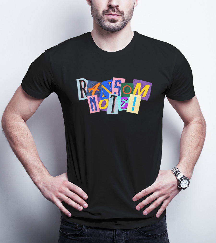 Ransom Note Colorful Letters Collage T-Shirt