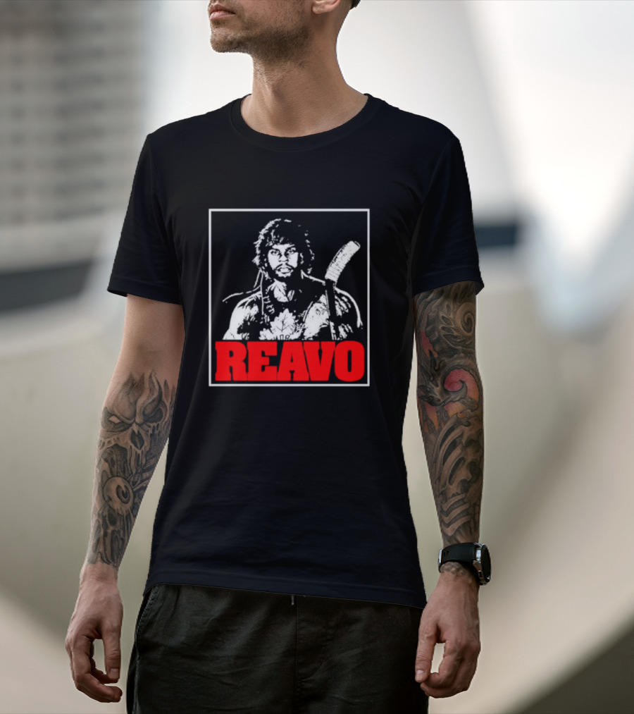 REAVO Hockey Warrior Illustration With Flow Jerguson Reavo T-Shirt