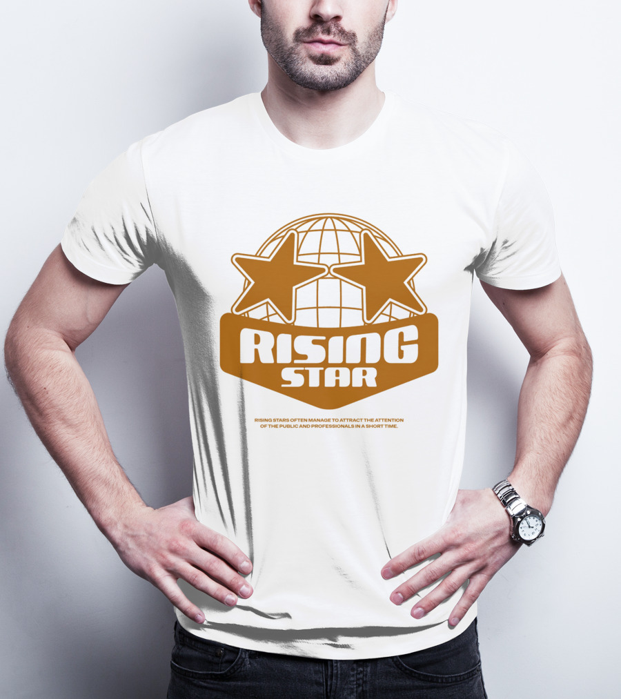 Supalonely Rising Star Two Stars Globe T-Shirt