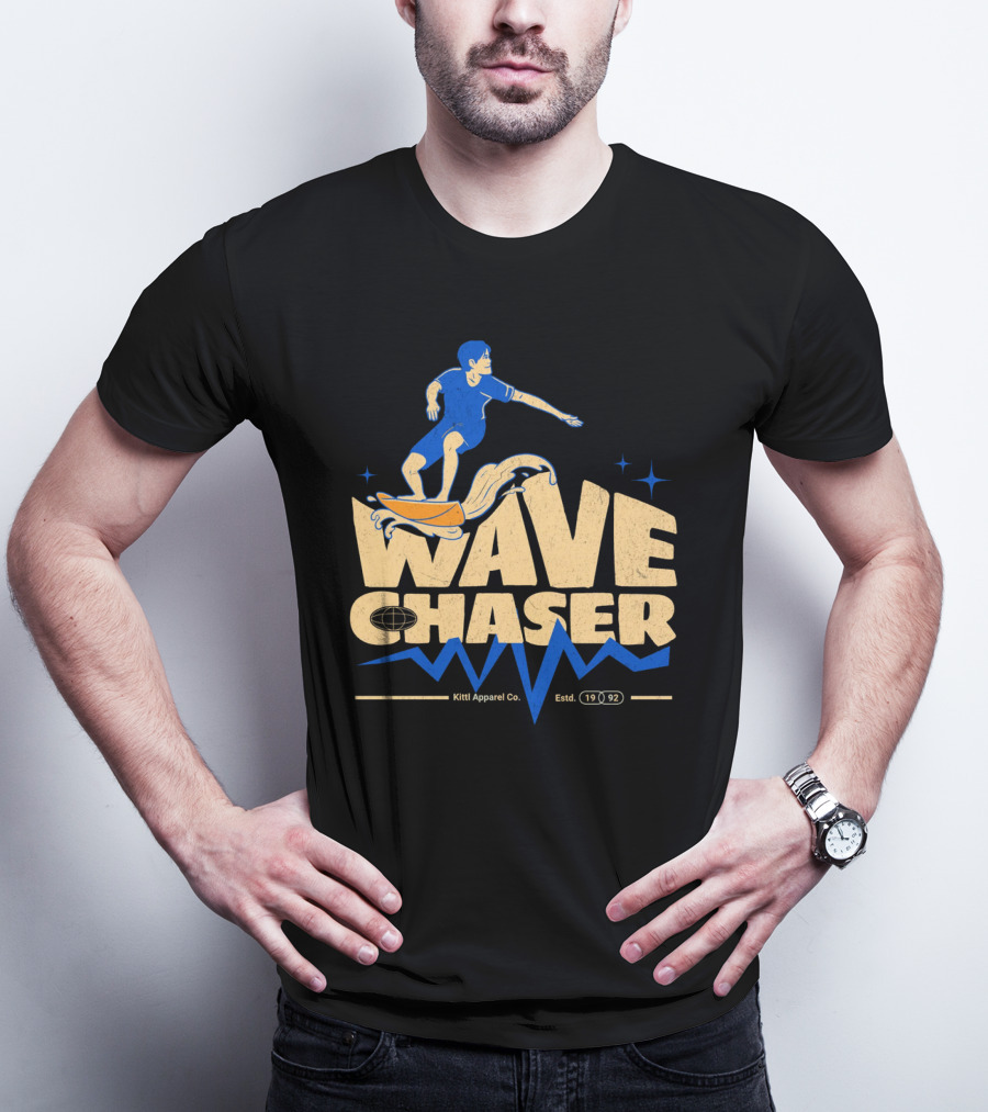 Wave Chaser Kittl Apparel Co. Estd. 1992 T-Shirt