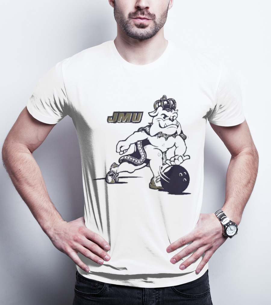 JMU Dukes Football Bowling Mascot T-Shirt