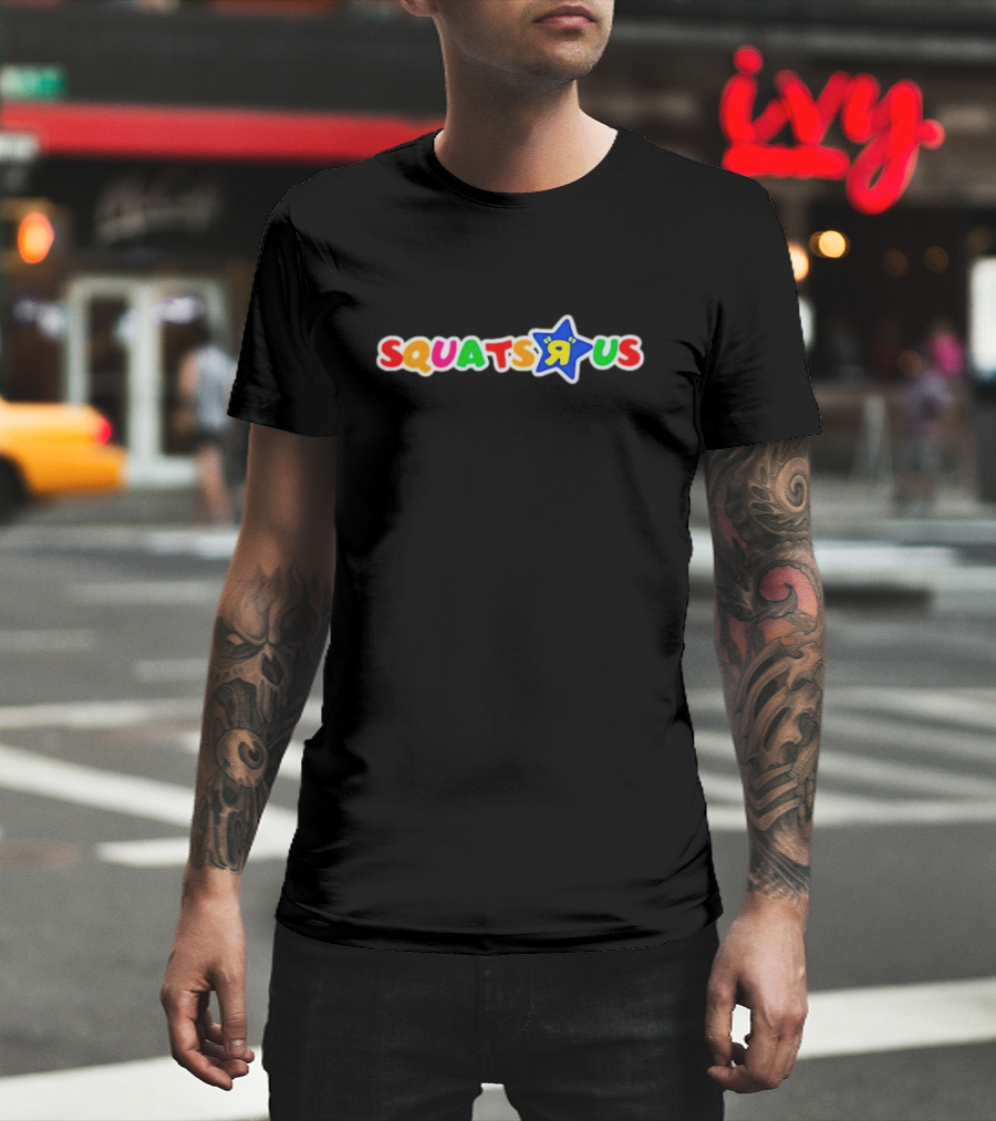 Squats R Us Colorful Star Emblem T-Shirt
