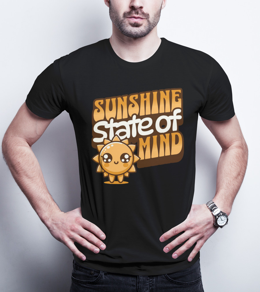 Sunshine State Of Mind Cute Sun Character T-Shirt