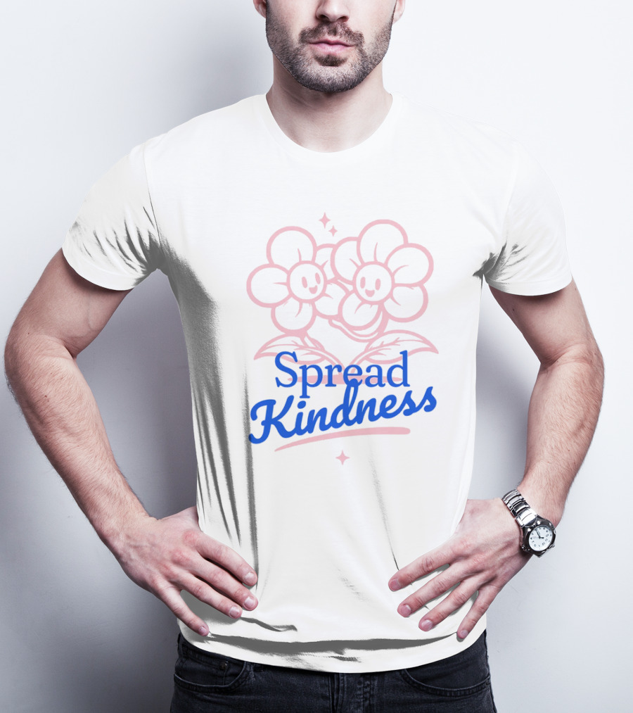 Spread Kindness Cute Smiling Flowers T-Shirt