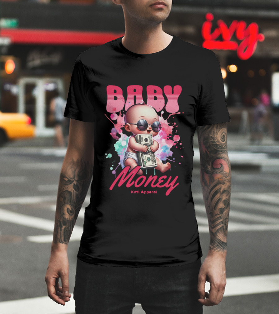 Baby Money Kitti Apparel Sunglasses Color Splash T-Shirt