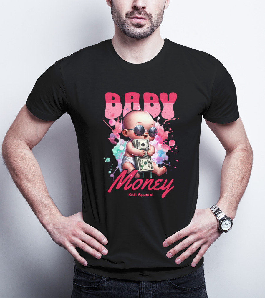 Baby Money Kitti Apparel Sunglasses Color Splash T-Shirt