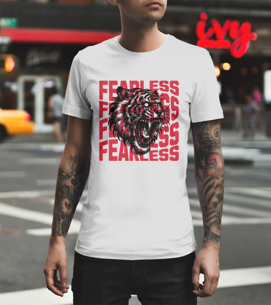 FEARLESS Fearless Tiger Roaring Face T-Shirt