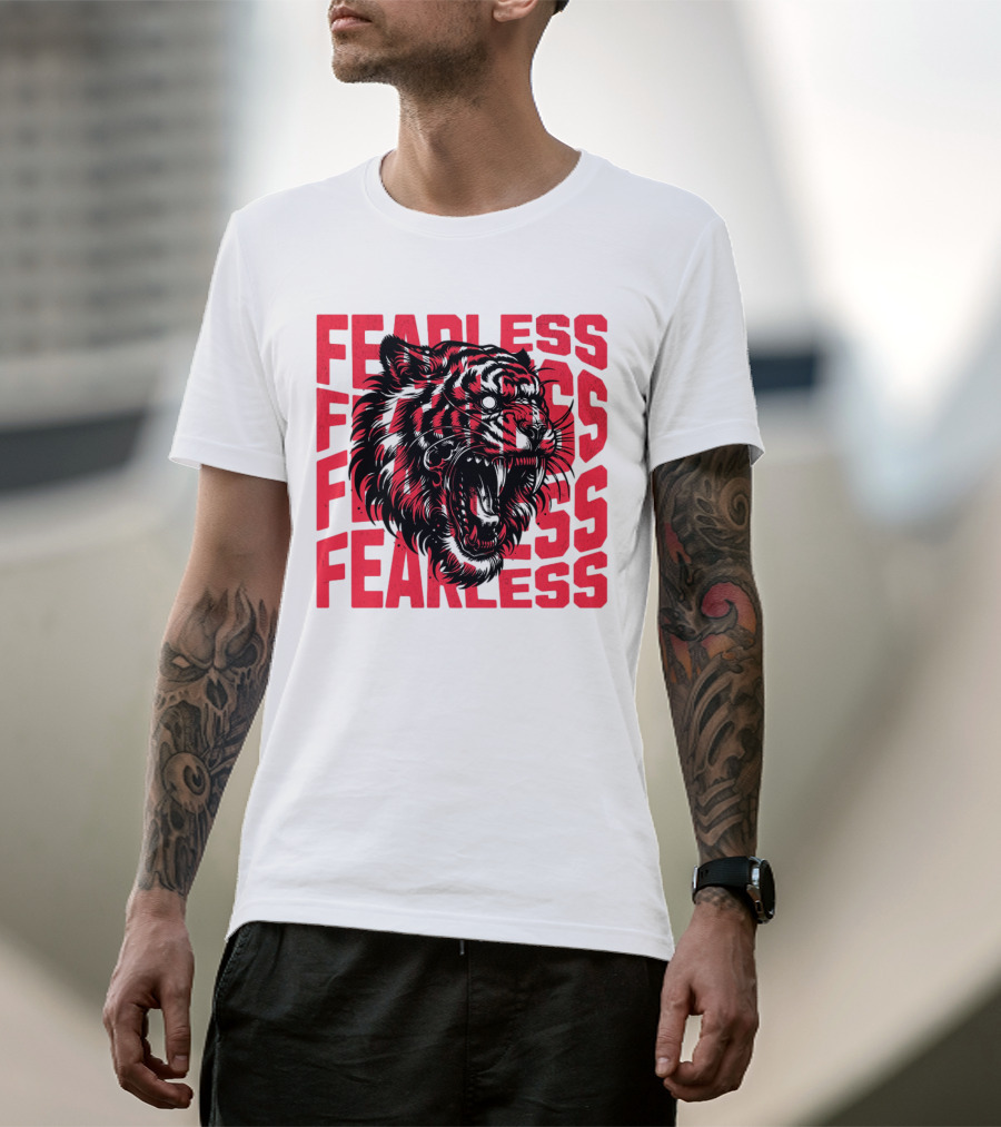 FEARLESS Fearless Tiger Roaring Face T-Shirt