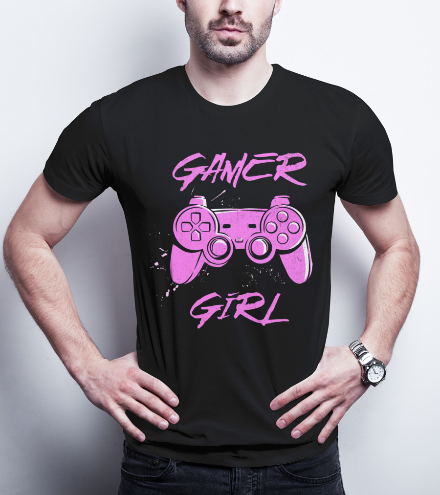 Gamer Girl Pink Controller T-Shirt