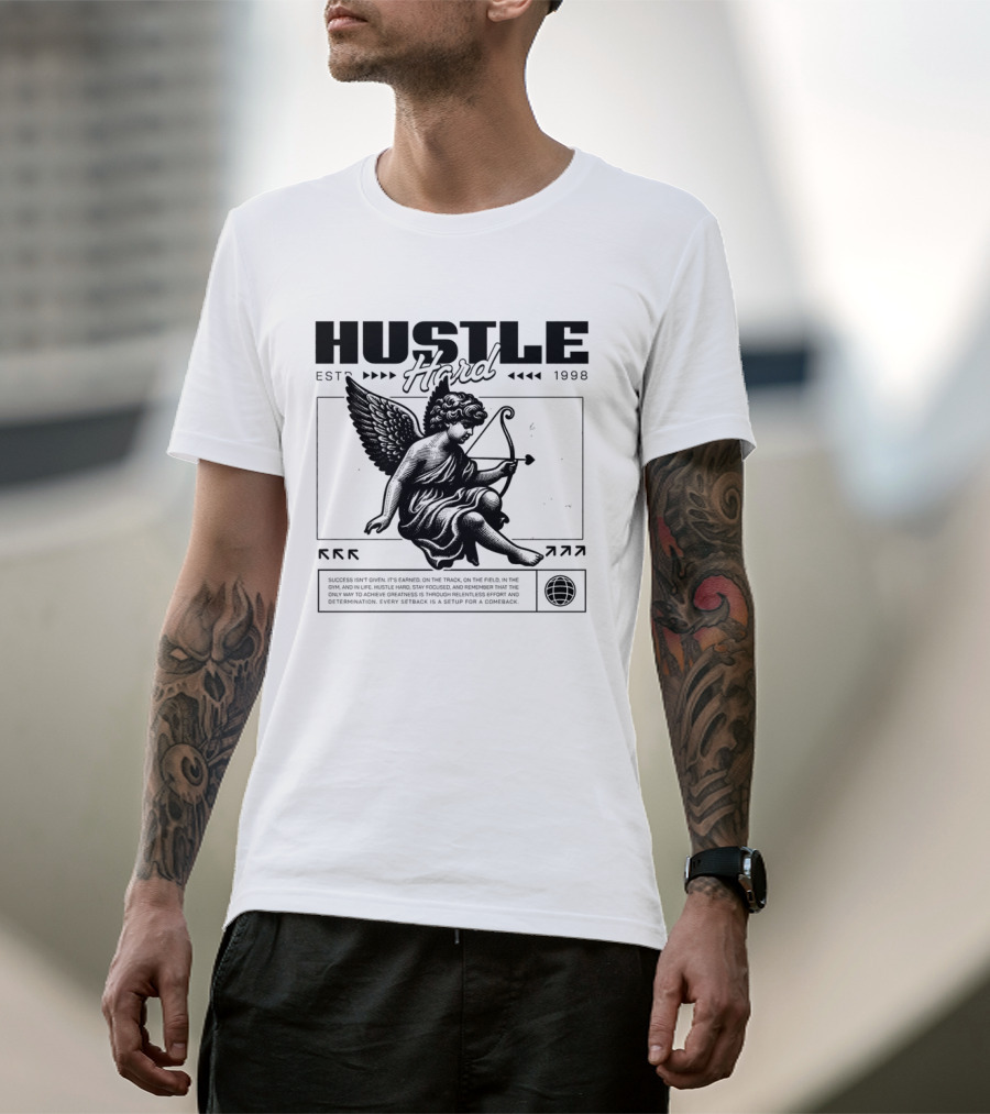 Hustle Hard Angel EST 1998 T-Shirt
