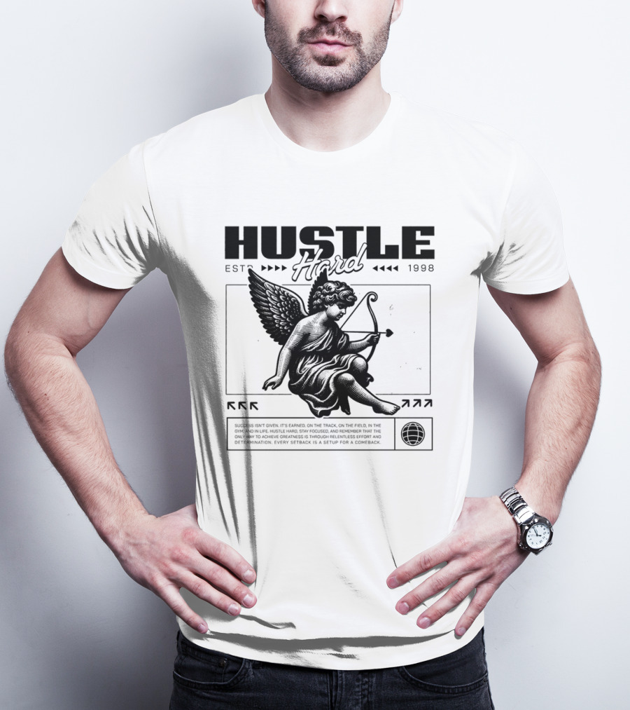 Hustle Hard Angel EST 1998 T-Shirt
