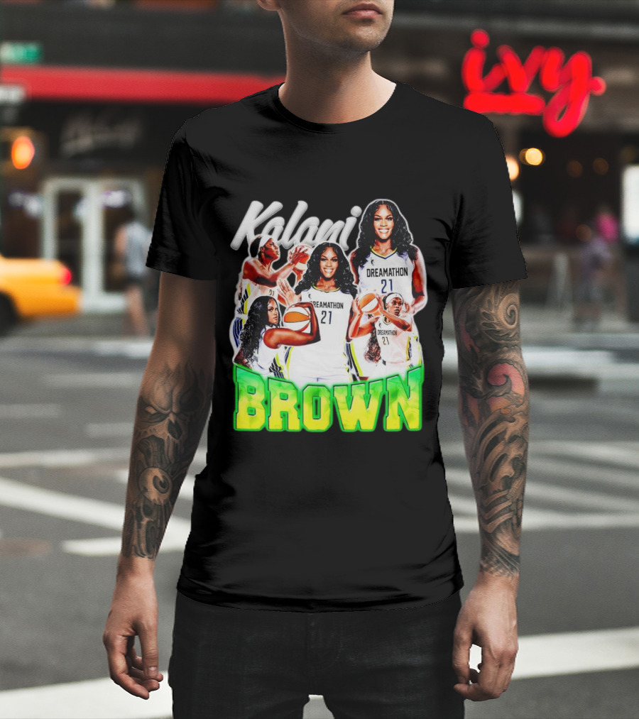 Kalani Brown Dreamathon 21 Basketball Legends T-Shirt
