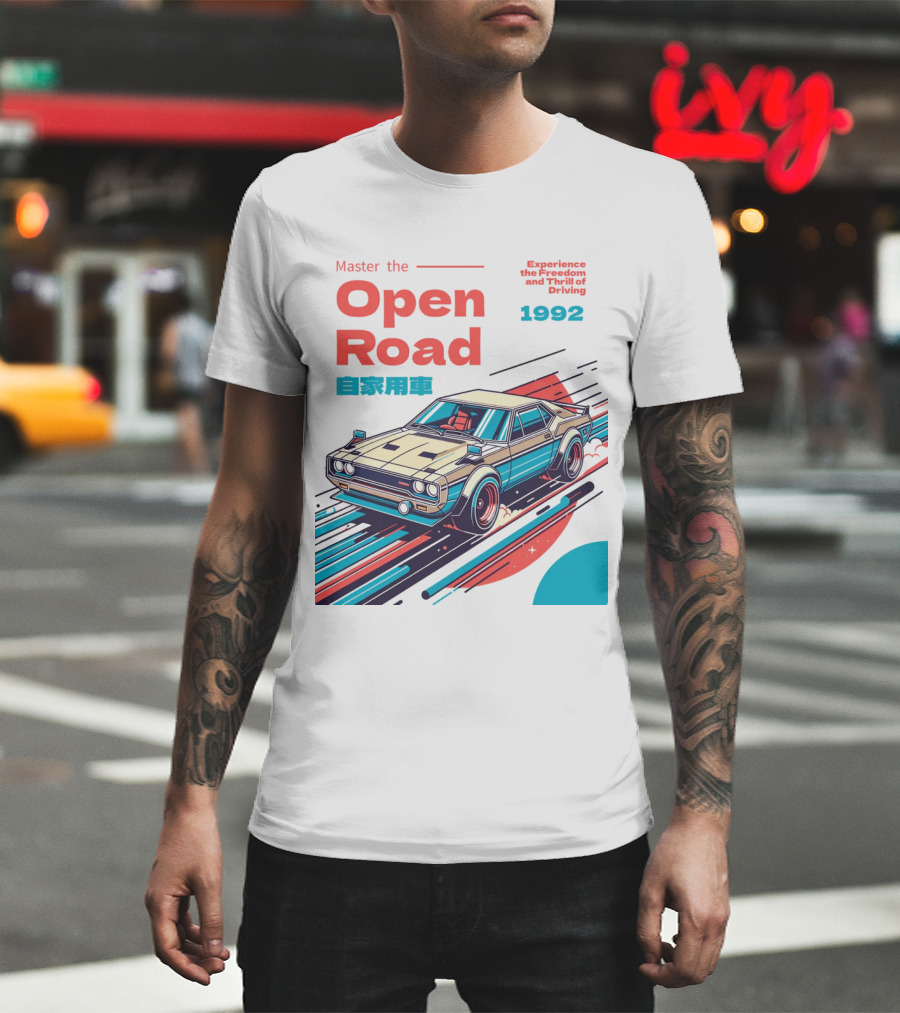 Master The Open Road 1992 Experience The Freedom And Thrill Of Driving Japan Car T-Shirt