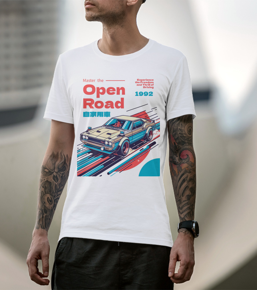Master The Open Road 1992 Experience The Freedom And Thrill Of Driving Japan Car T-Shirt
