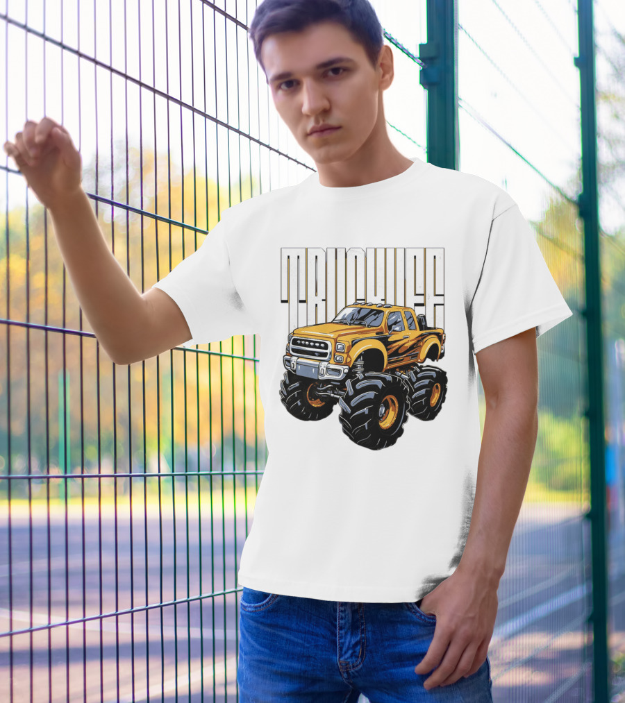 Trucklife Adventure Never Slowing Down Monster Truck T-Shirt