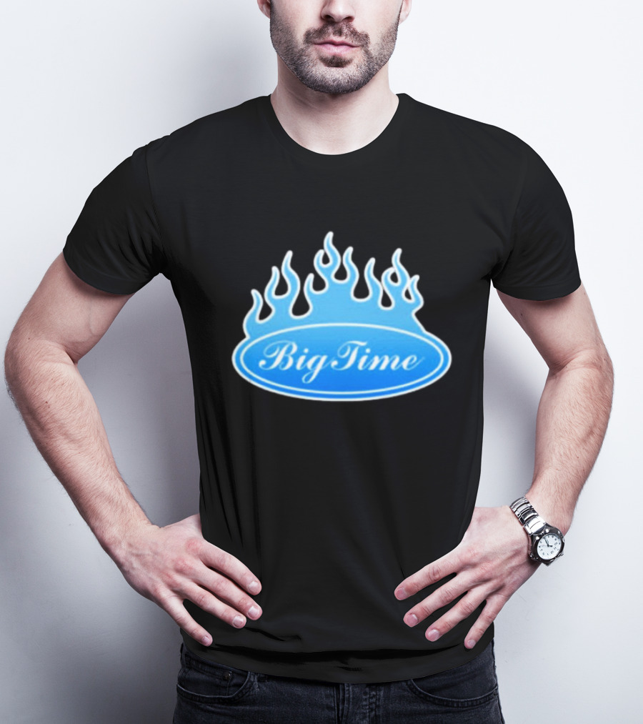Big Time Blue Flame Oval Emblem T-Shirt