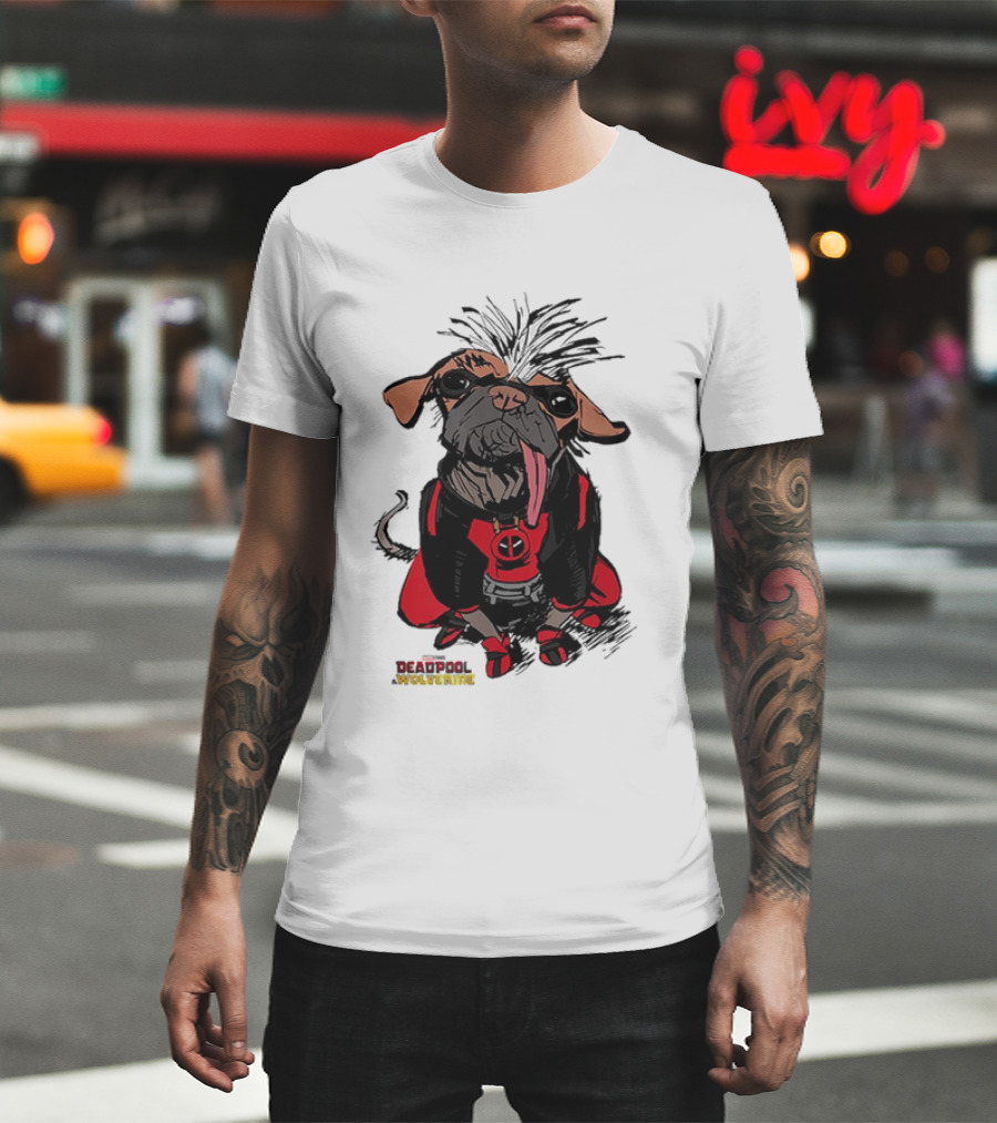 Retro 70 Wolverine Sketchy Dogpool Comic T-Shirt