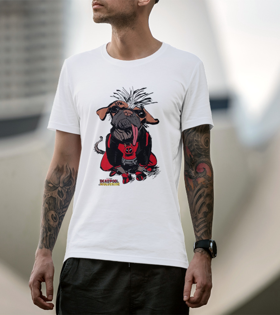 Retro 70 Wolverine Sketchy Dogpool Comic T-Shirt