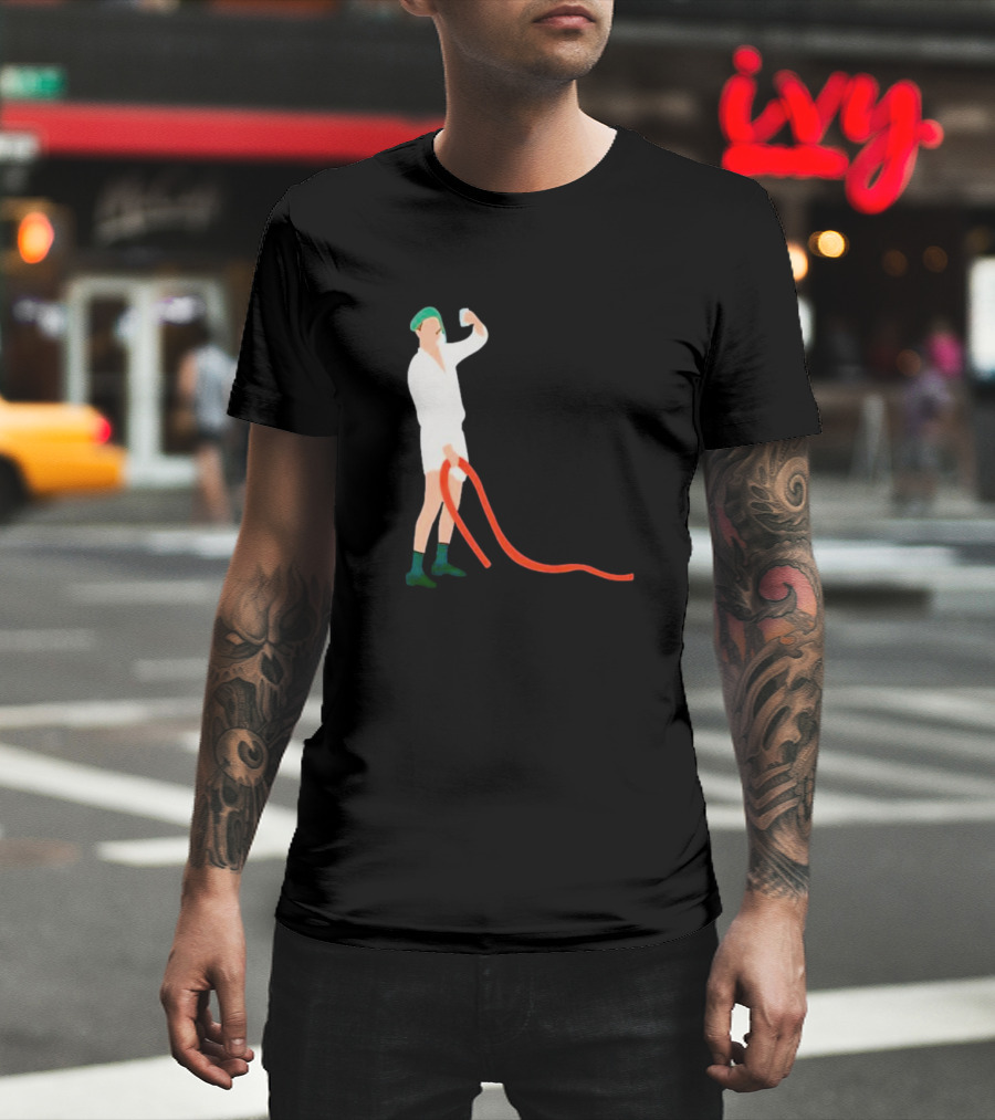 Septic Engineer Drunk Holding Red Hose T-Shirt