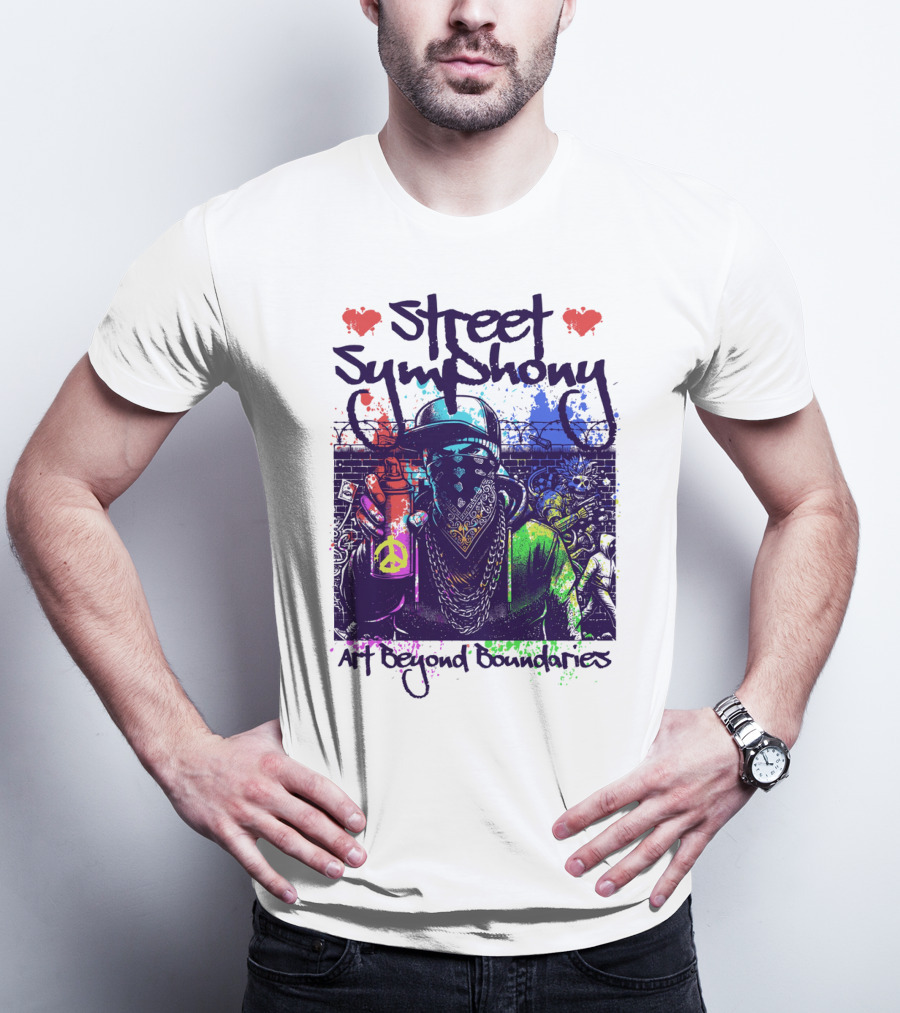 Street Symphony Art Beyond Boundaries Graffiti Man T-Shirt