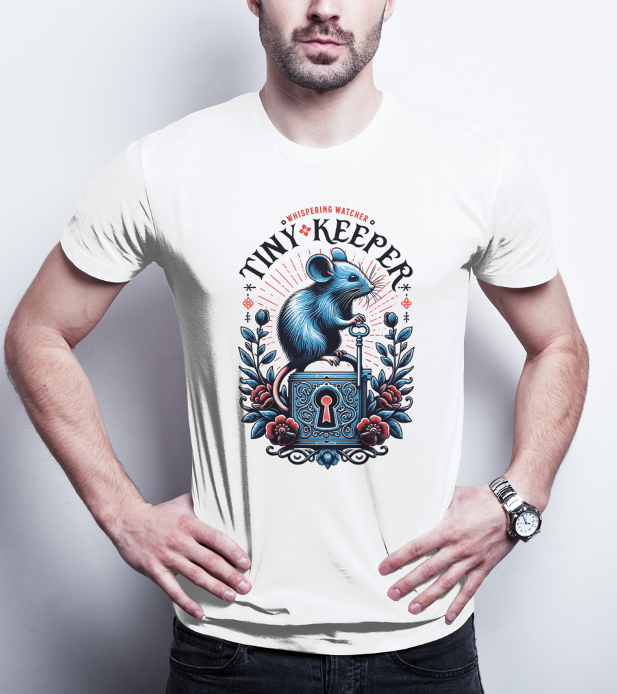 Whispering Watcher Tiny Keeper Mouse Key T-Shirt
