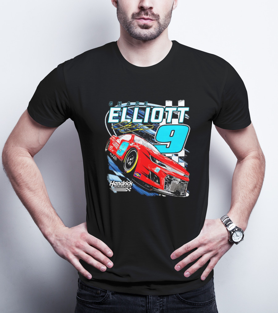 Chase Elliott Hendrick Motorsports No. 9 Racing Car T-Shirt
