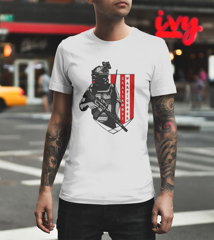 Grassroots Warfighter Tactical Operator Shield T-Shirt