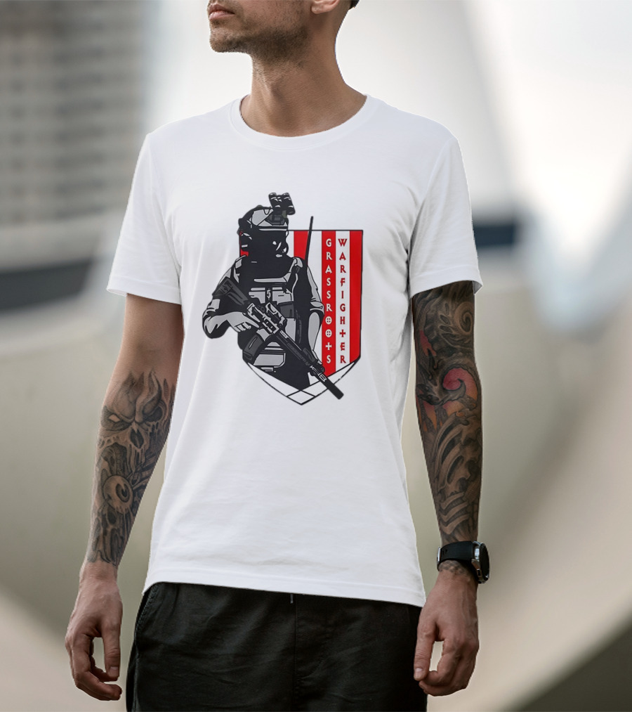 Grassroots Warfighter Tactical Operator Shield T-Shirt
