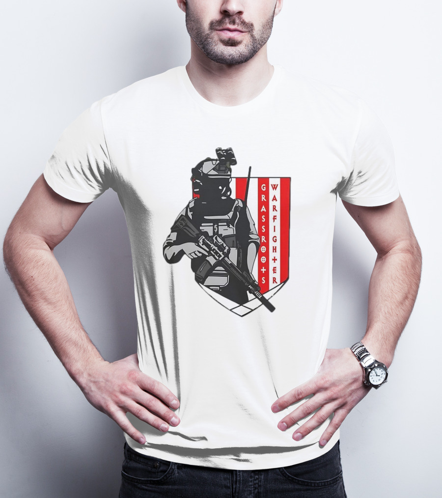 Grassroots Warfighter Tactical Operator Shield T-Shirt