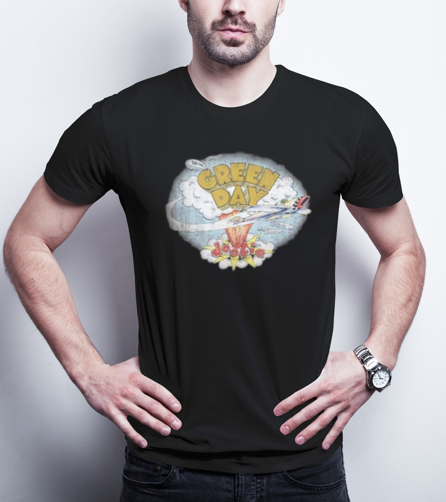 Green Day Dookie Cloud Bomb Plane T-Shirt