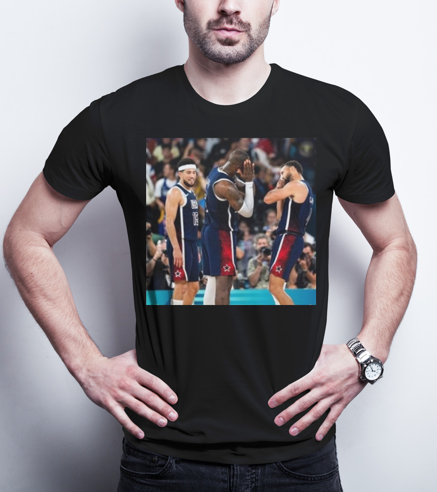 Stephen Curry Lebron James Night Night USA Basketball Olympic Paris T-Shirt