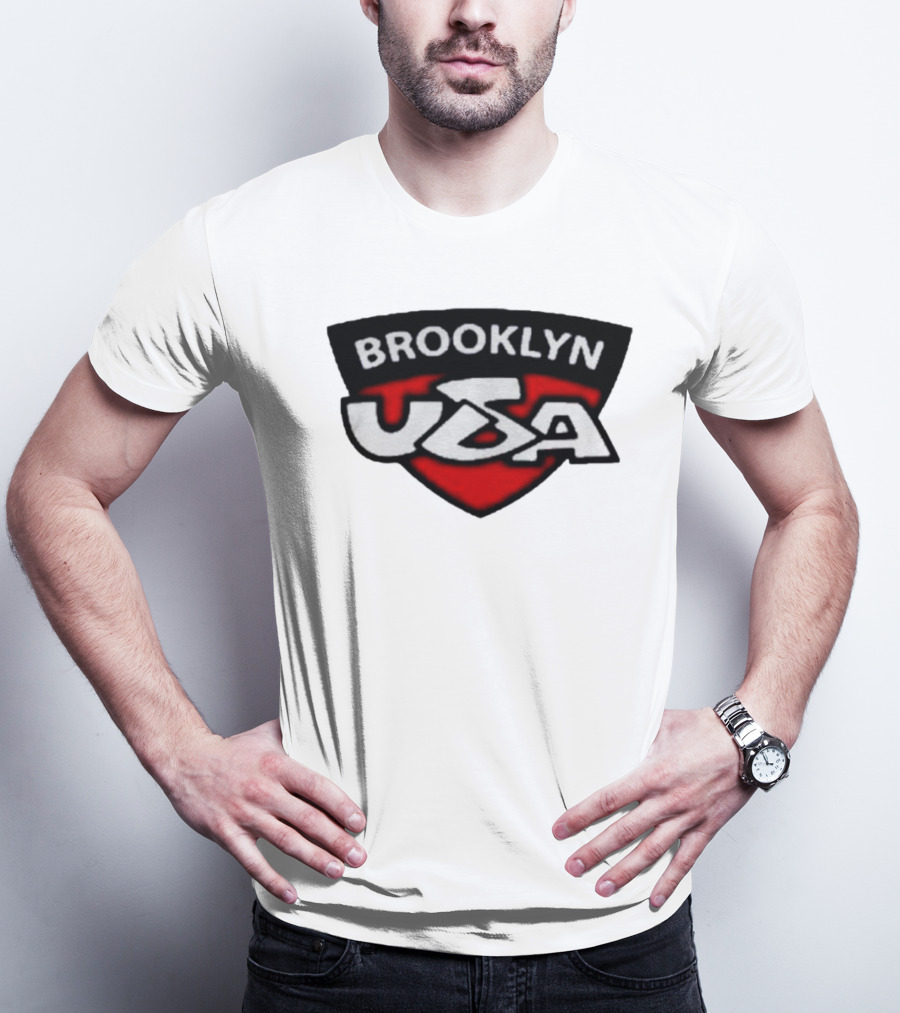 Brooklyn USA Red Black Shield Emblem T-Shirt