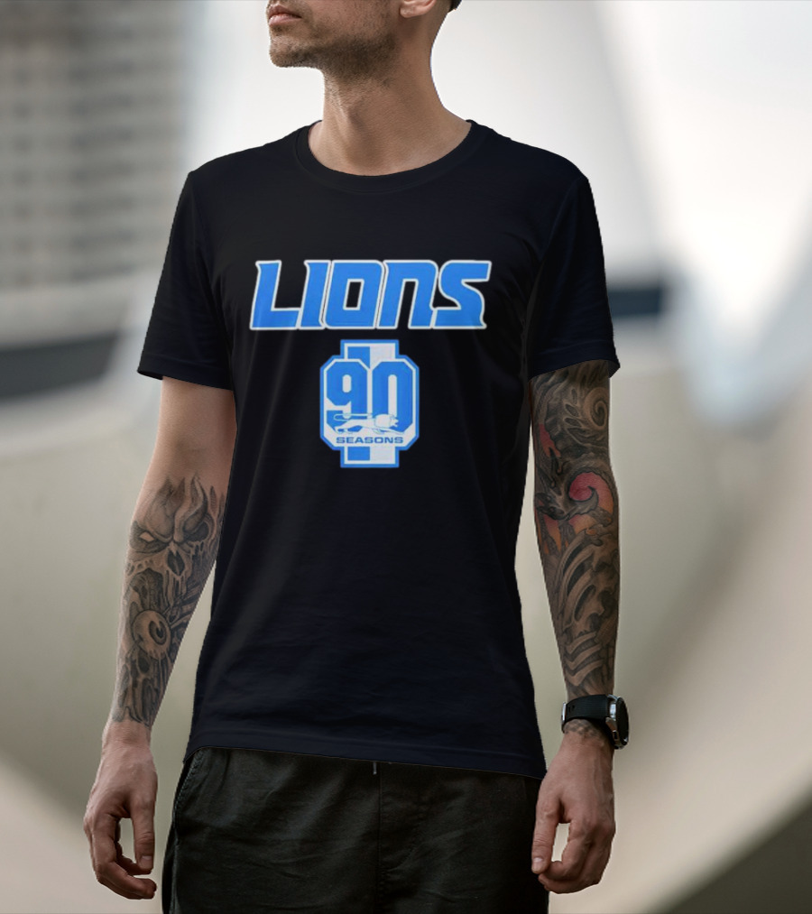 Lions 90 Seasons Celebrating Detroit Football Legacy T-Shirt